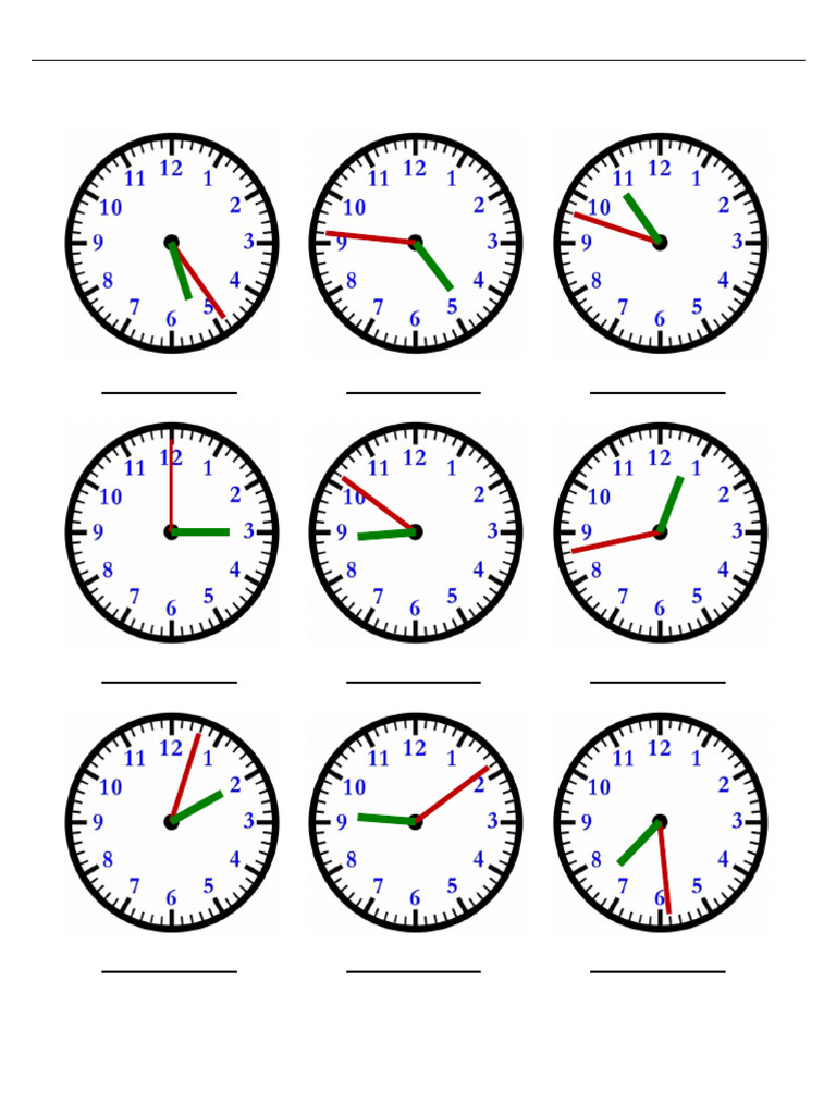 Time Exercises | PDF