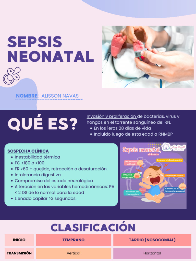 Sepsis Neonatal: Diagnóstico y Tratamiento | PDF | Septicemia ...