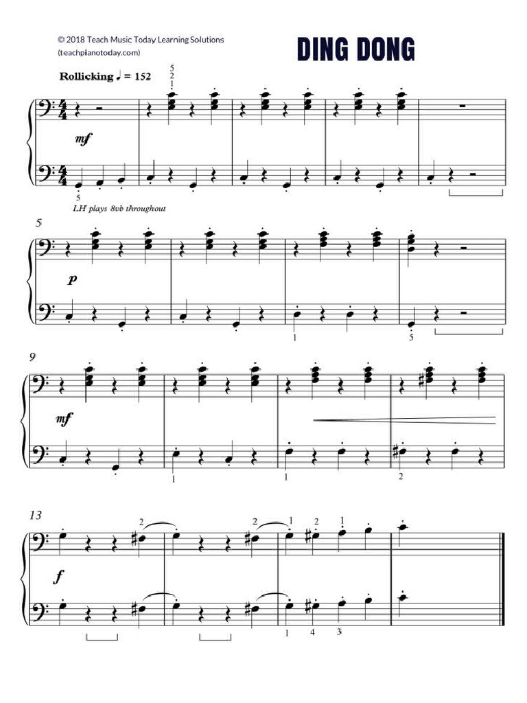 Partitura Ding Dong | PDF