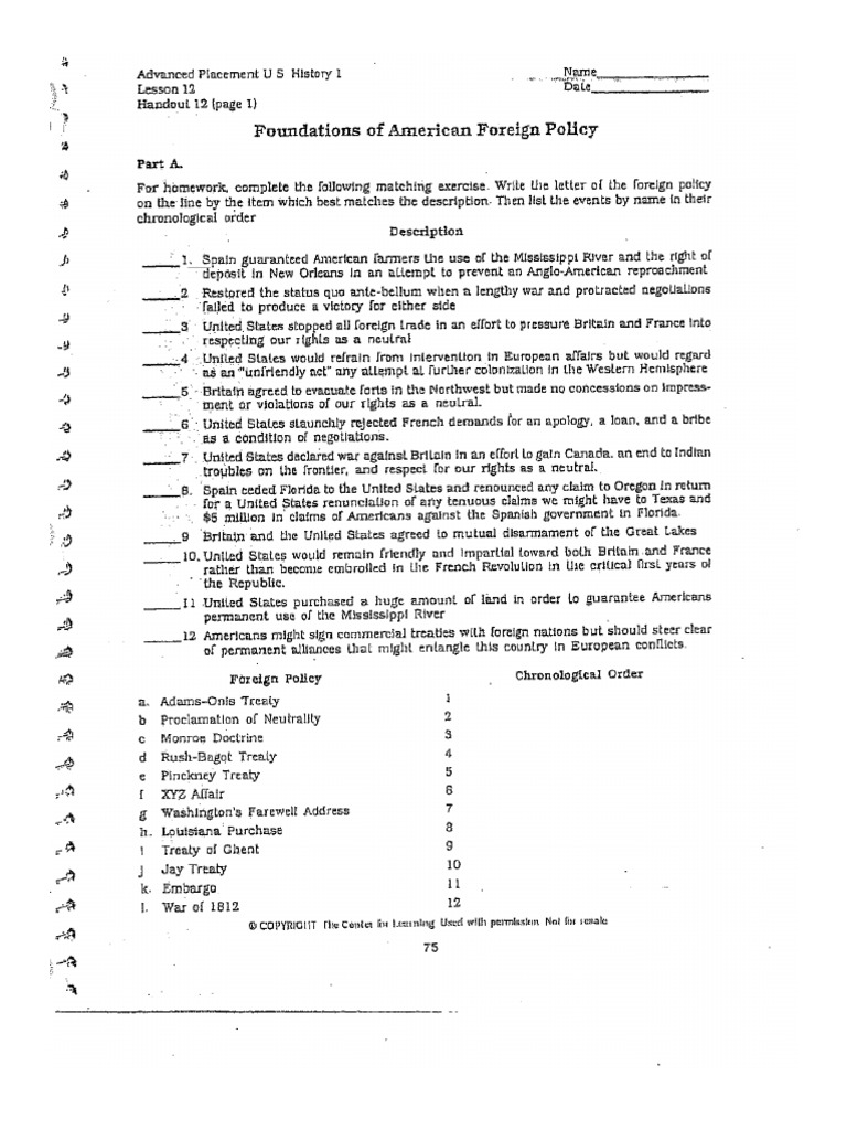 Foundations of American Foreign Policy Abbrev | PDF