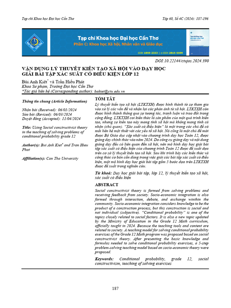 Báo - Dạy Theo Theo Thuyết KTXH | PDF