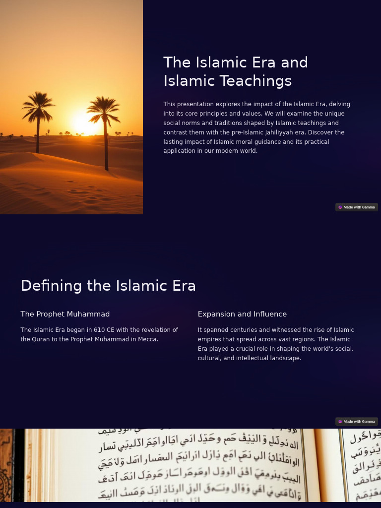 The Islamic Era and Islamic Teachings | PDF | Muhammad | Abrahamic ...