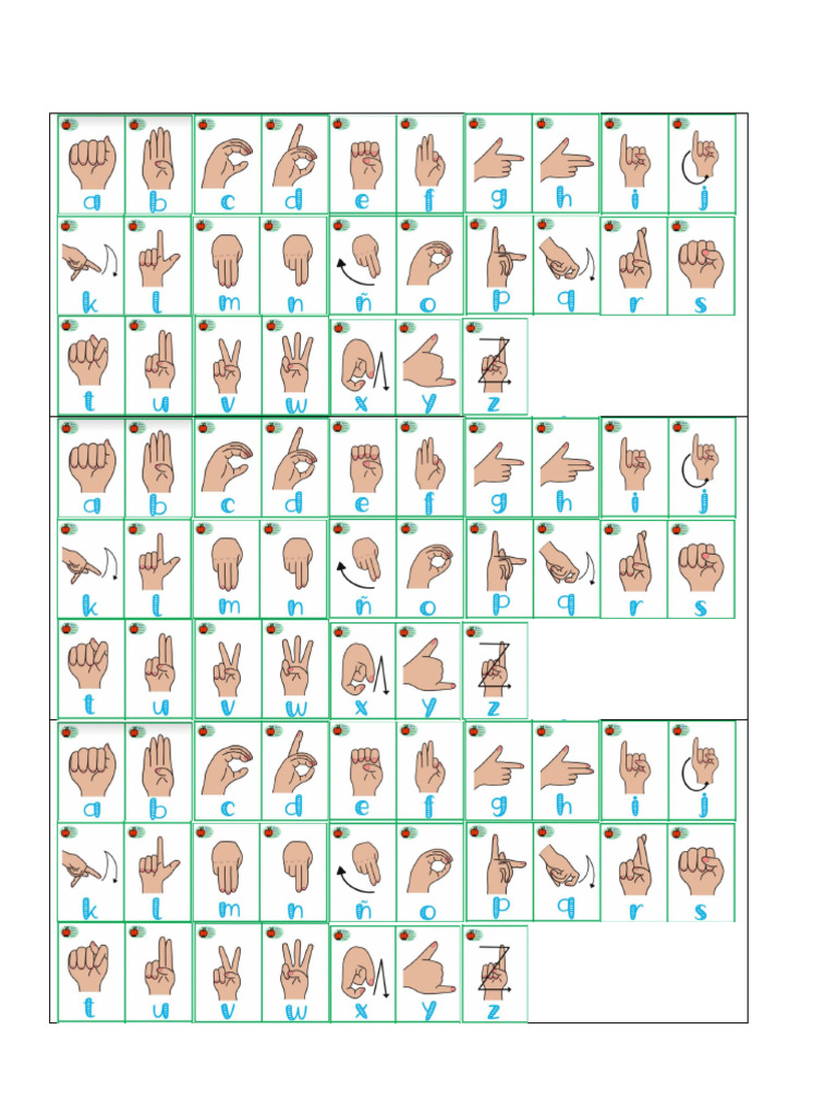 Alfabeto Manual LSM | PDF