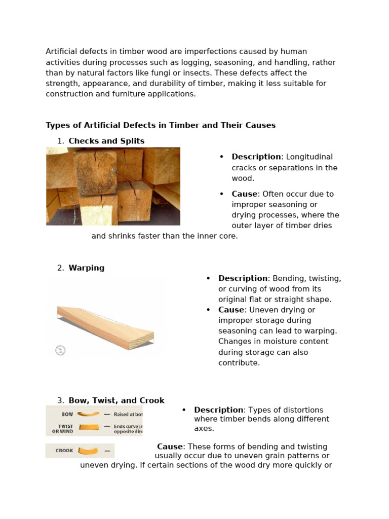 Artificial Defects in Timber Wood | PDF | Lumber | Wood