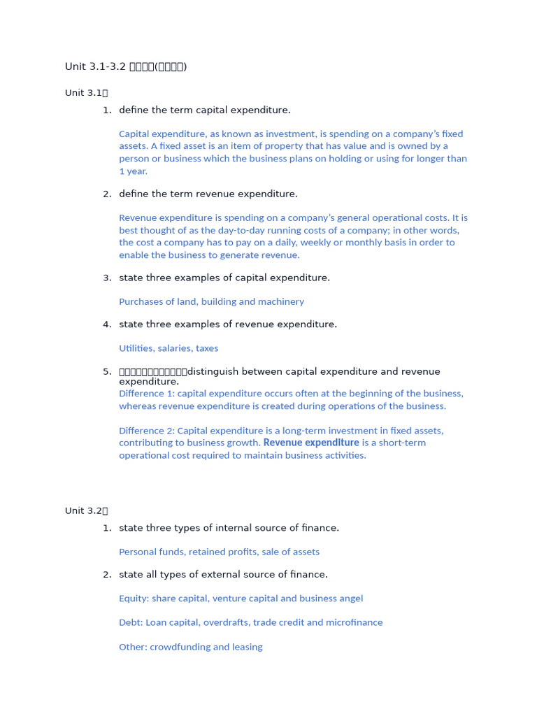 Capital vs Revenue Expenditure Guide | PDF | Expense | Capital (Economics)