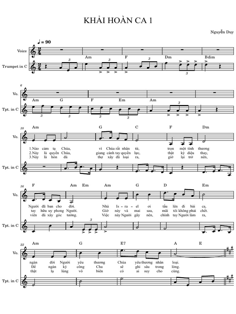 KHẢI HOÀN CA 1 | PDF