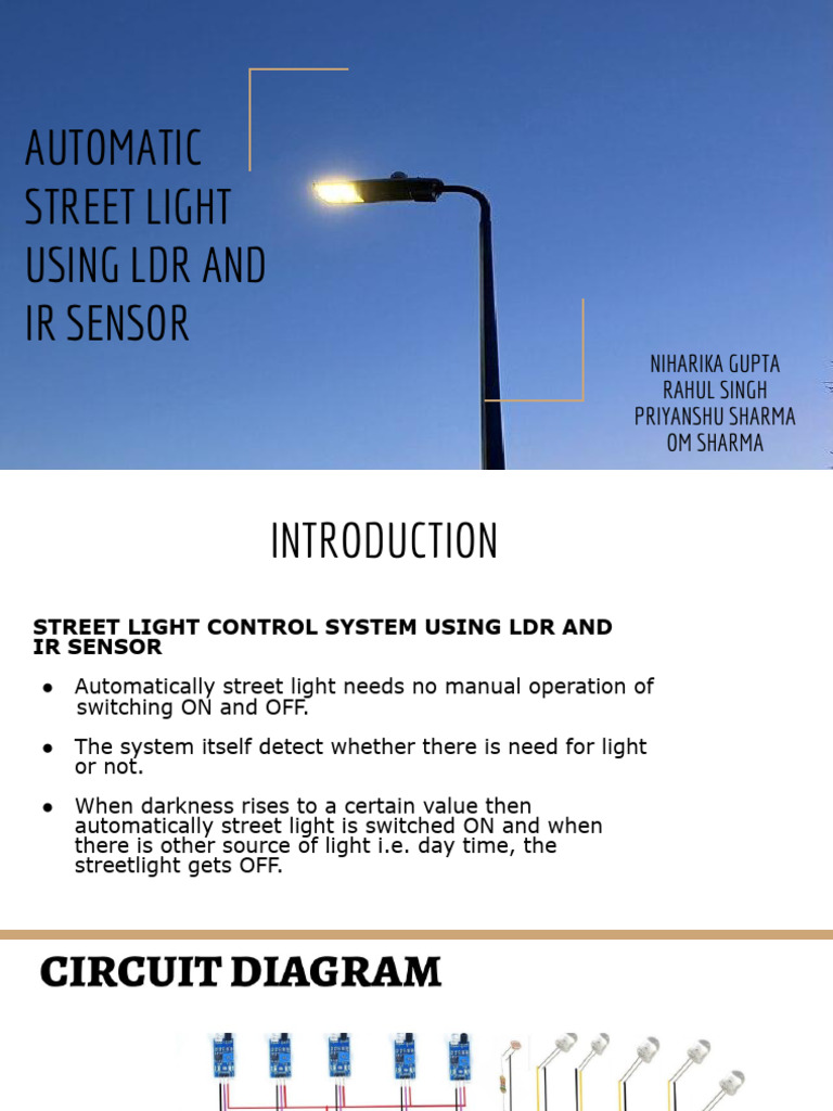 Automatic Street Light Using LDR and Ir Sensor | PDF | Infrared | Light