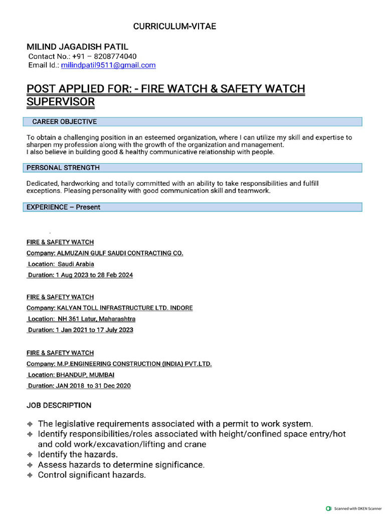 Milind Patil Resume | PDF