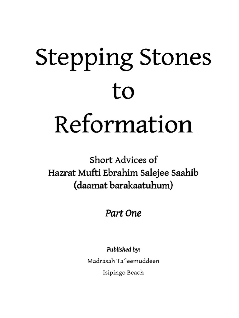 Stepping Stones to Reformation | PDF | Prophets And Messengers In Islam ...