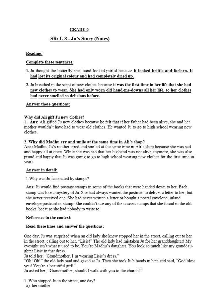 Class 6 Supplementary Reader Notes | PDF | Tiger | Postage Stamp