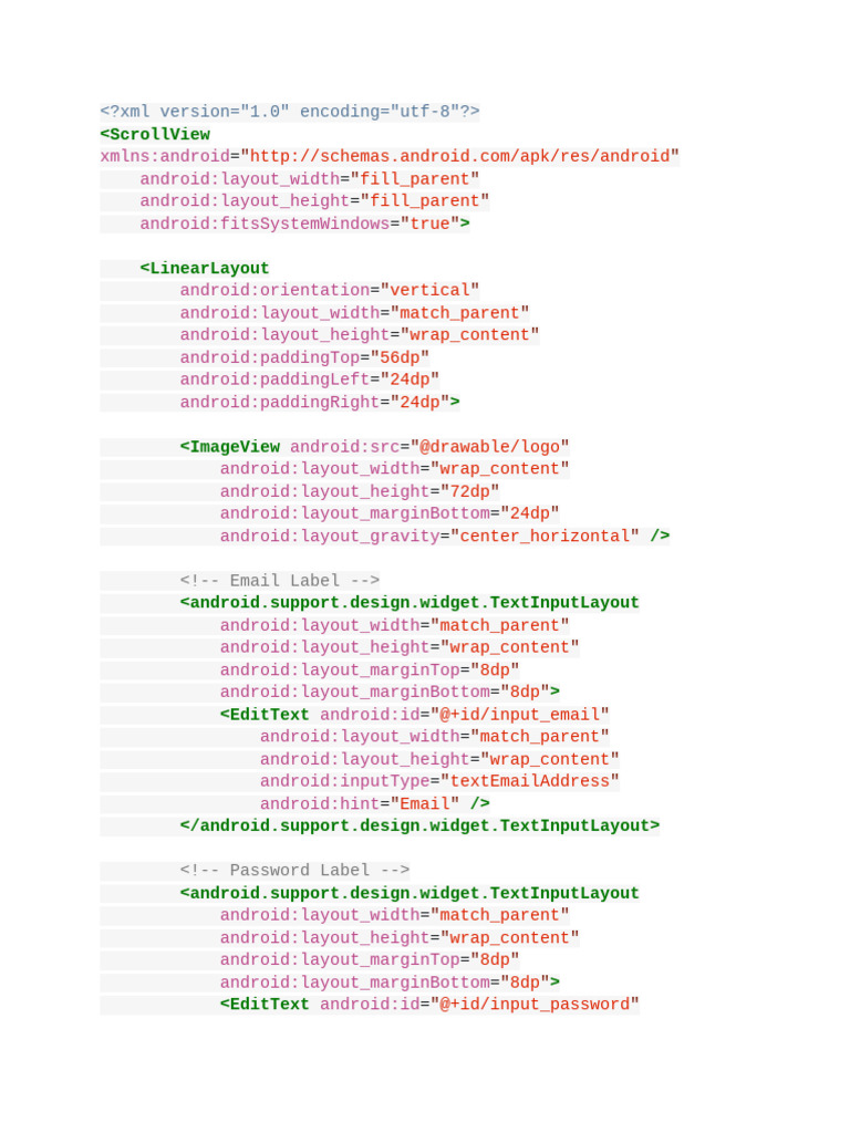 How To Design Scroll View in Adroid Studio Mobile Application by Syed | PDF