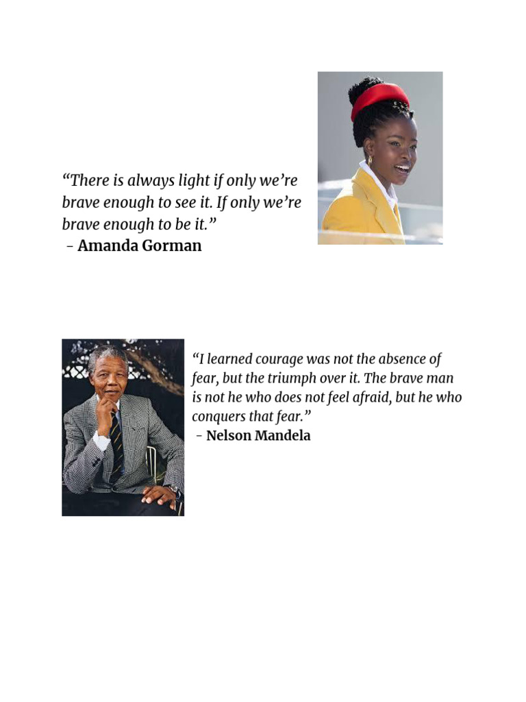 Inspirational Quotes on Courage and History | PDF