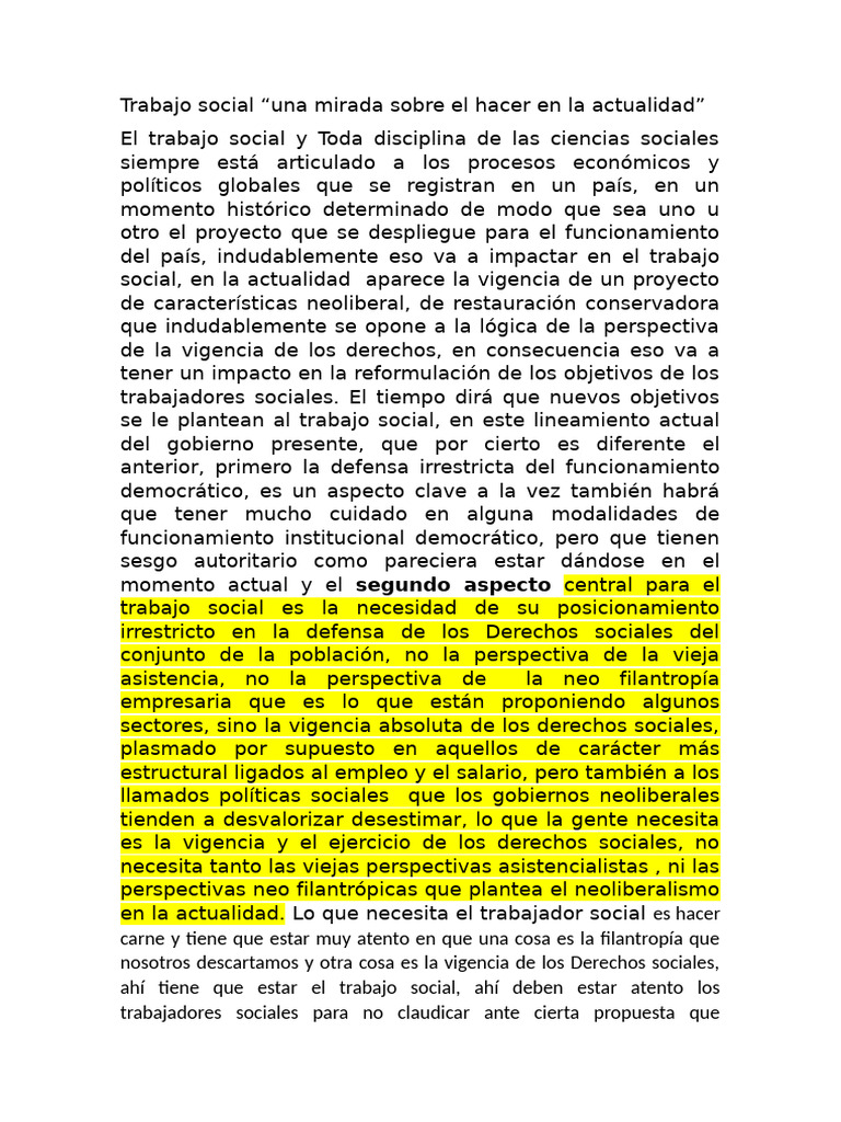 VIDEO DE NORBERTO ALAYON | PDF | Trabajo Social | Neoliberalismo