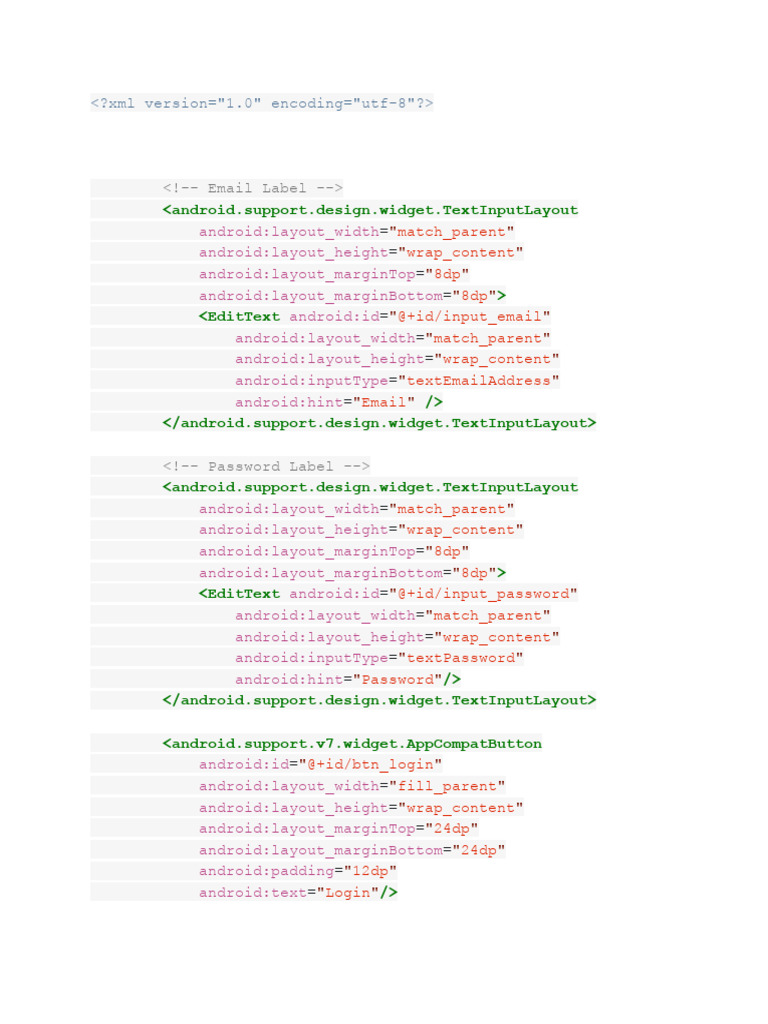 How to Design Email and Password Text Field and Button in Android ... How to Design Email and Password Text Field and Button in Android ...
