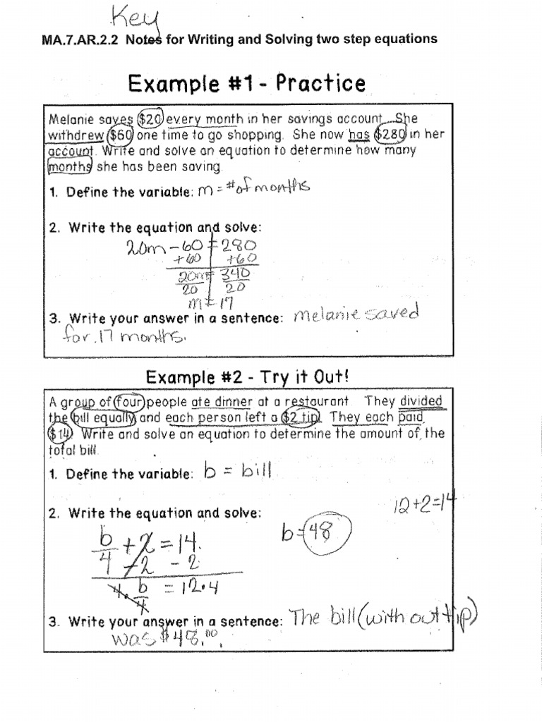 Ket To Notes Writing Equations | PDF