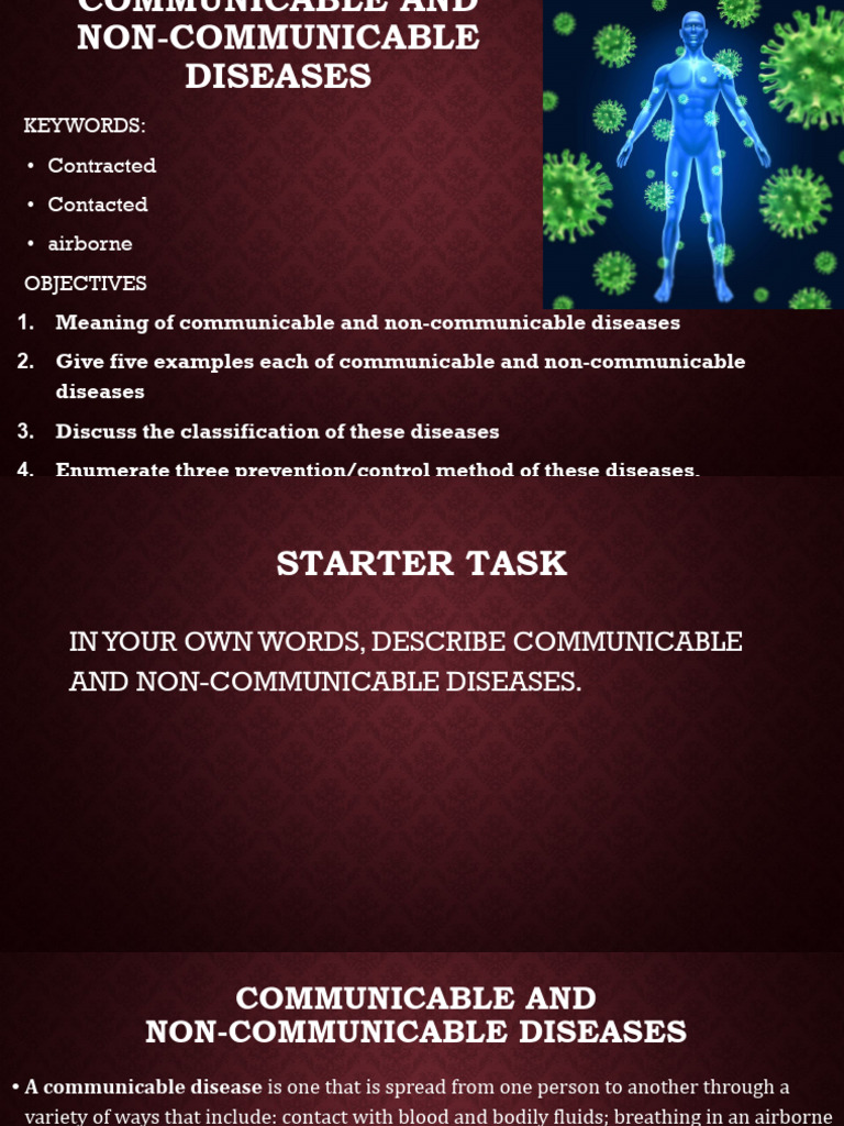 Communicable and Non-Communicable Diseases | PDF | Infection | Pathogen