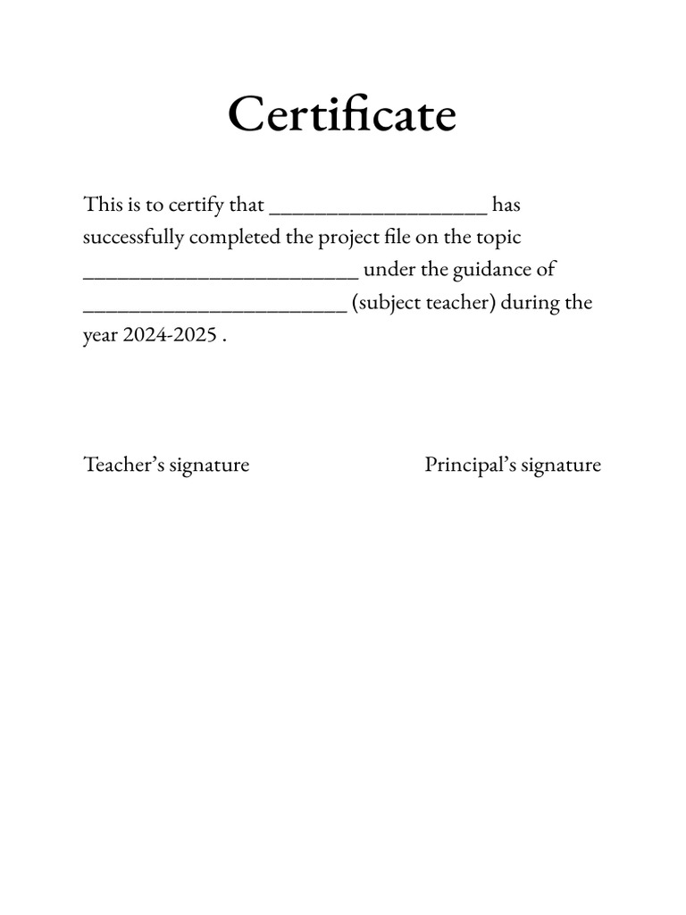 Certificate | PDF
