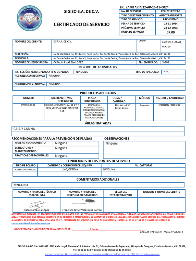 XCF Unidades de Distribución General 23112024 | PDF | Saneamiento | Higiene