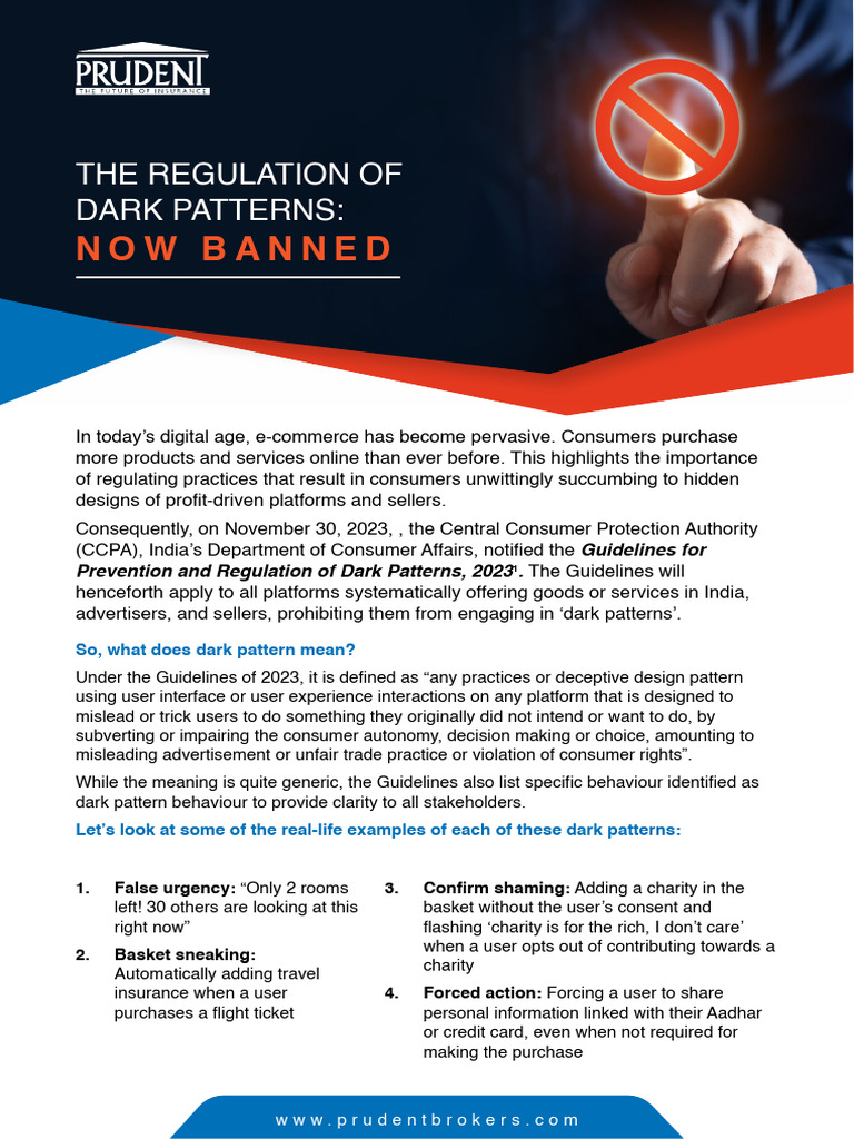 The Regulation of Dark Patterns - Now Banned | PDF | Insurance
