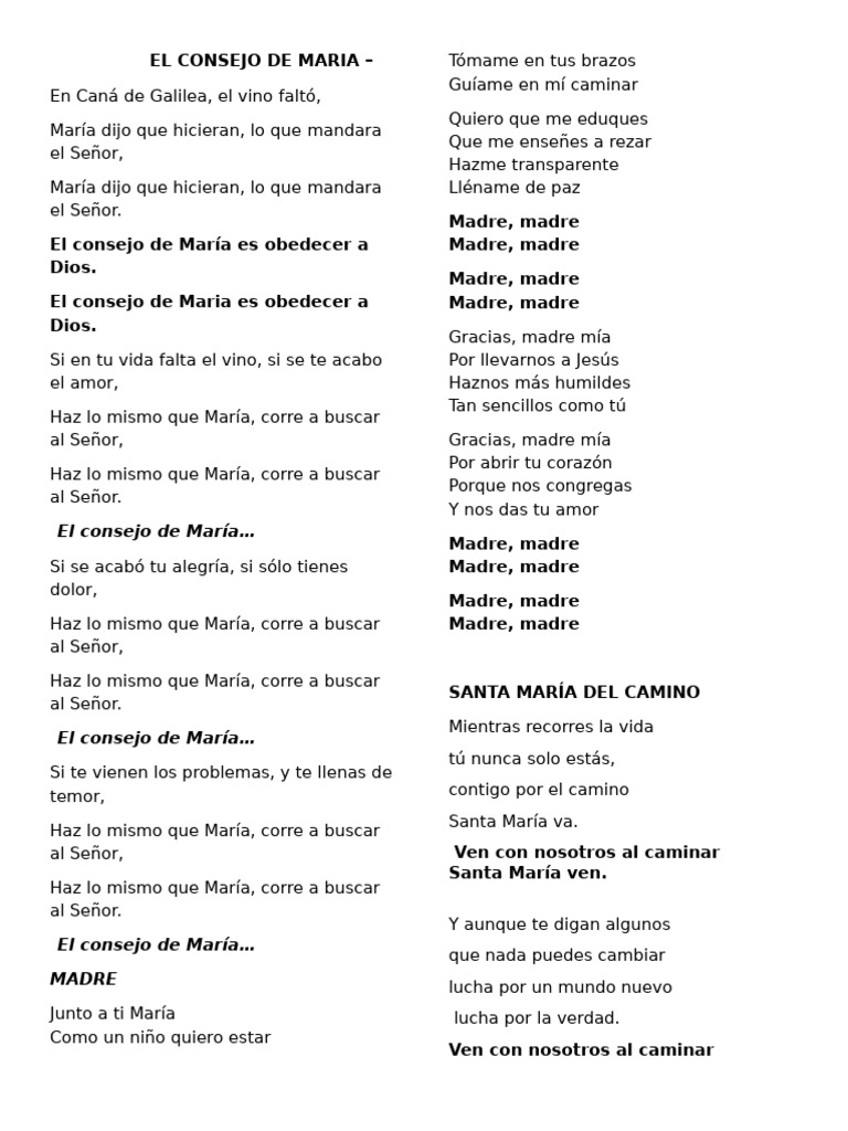 Cantos A María | PDF | María, madre de Jesús