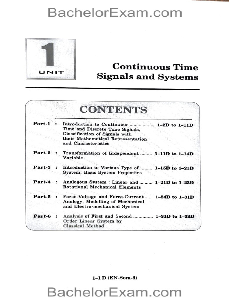 Basic Signals & Systems (Full PDF) | PDF | Discrete Time And Continuous ... Basic Signals & Systems (Full PDF) | PDF | Discrete Time And Continuous ...