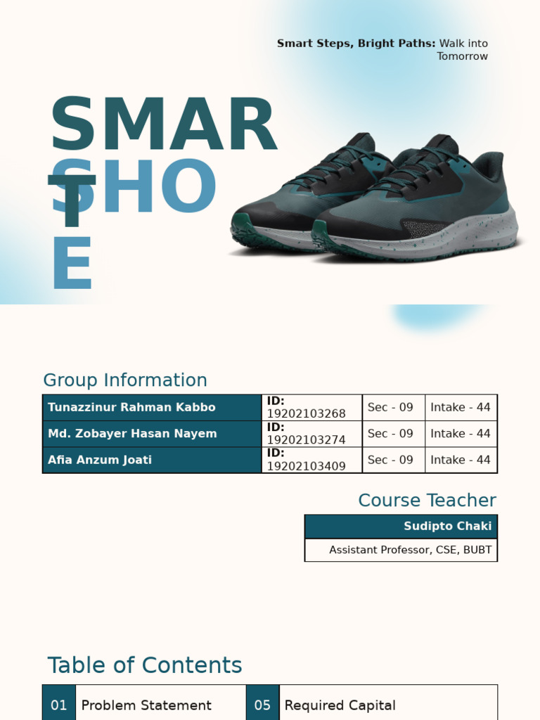 Smart Shoe | PDF | Wearable Technology