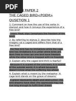 Maya Angelou's Caged Bird Poem | PDF