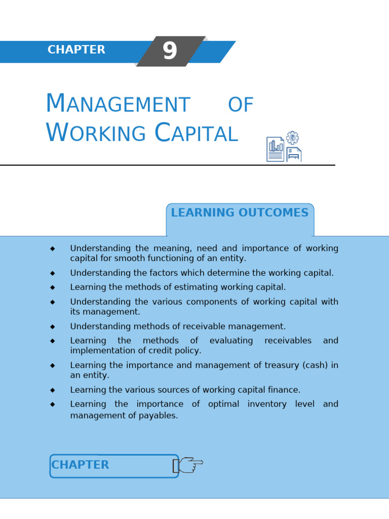 Chapter 9 Management of Working Capital Track Change 2 | PDF | Working ...