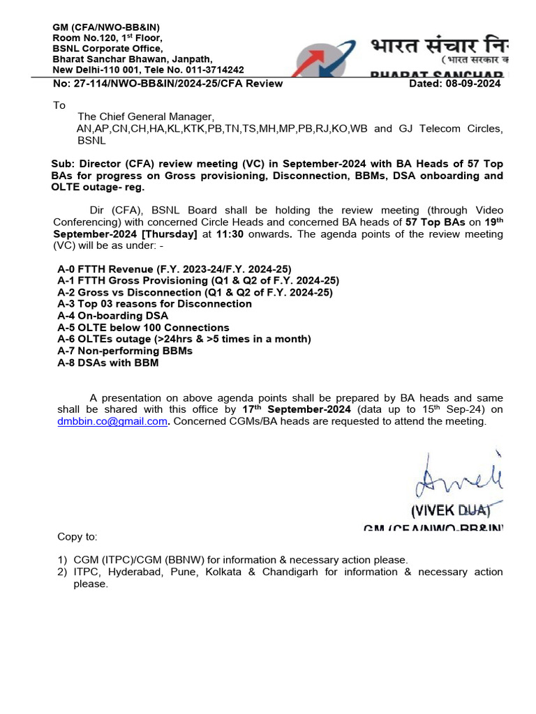 DIR CFAMeeting Notice 57 BA Sep 2024.PDF - Crdownload | PDF