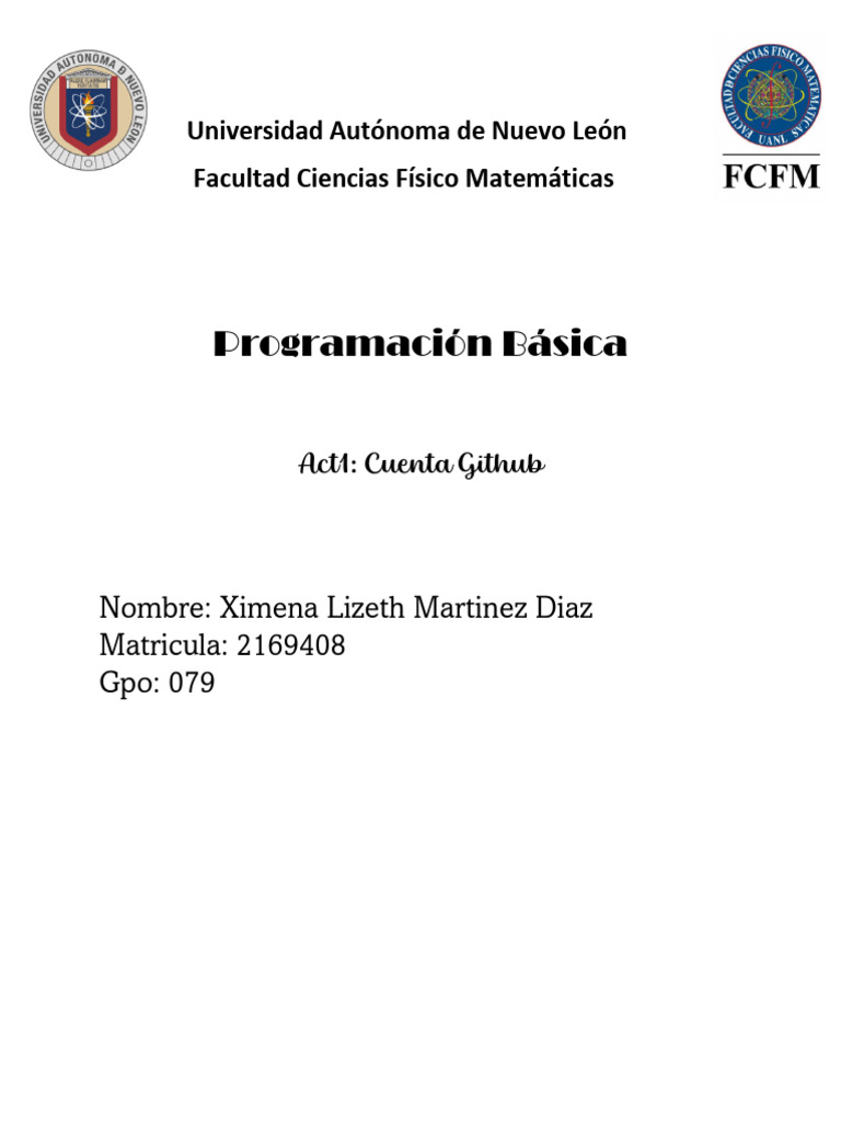 ProgramacionBasica Act1 | PDF