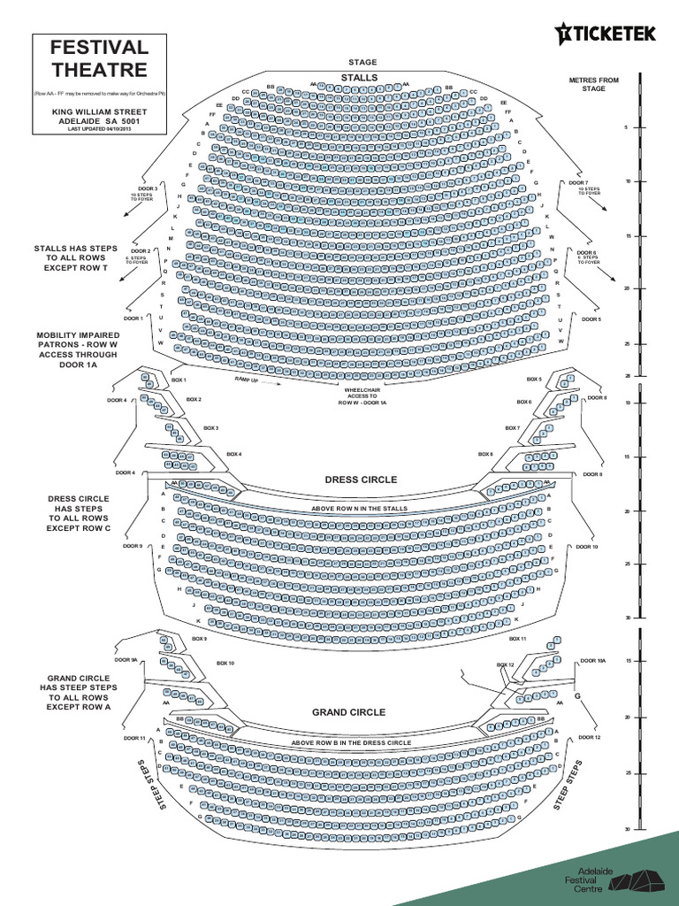 Adelaide Festival Theatre Seating Plan | PDF