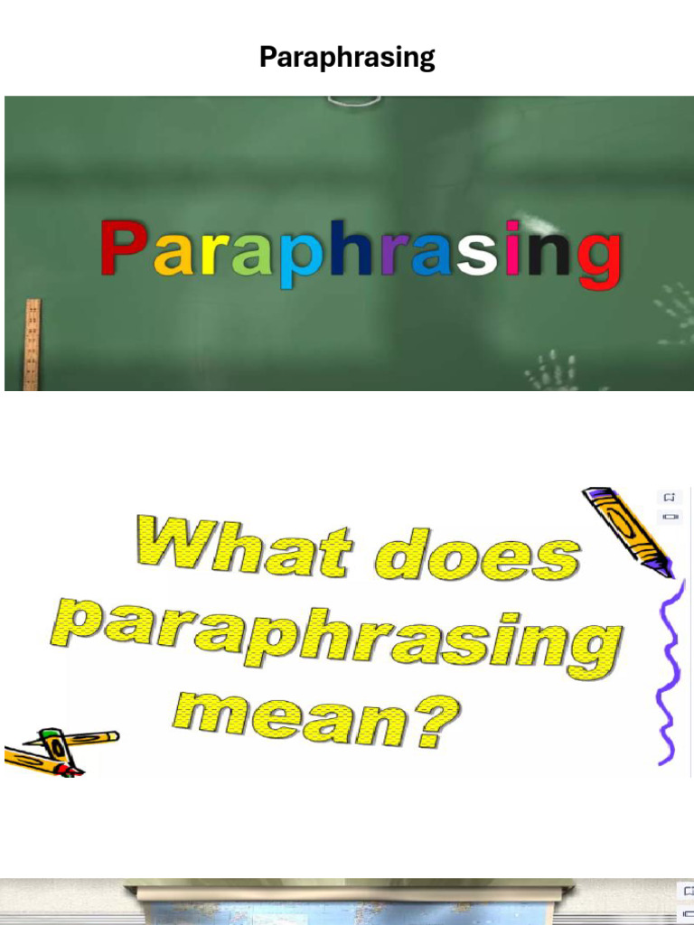 Paraphrasing | PDF