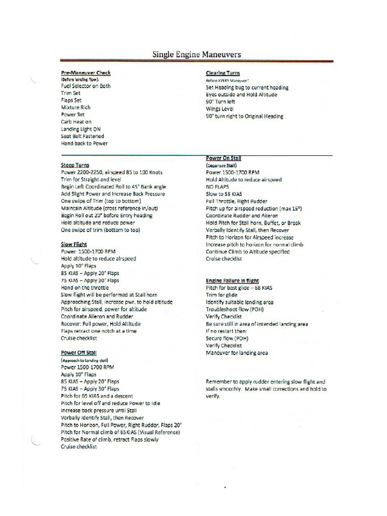 C 172 Maneuver and Pattern Guide CFS | PDF