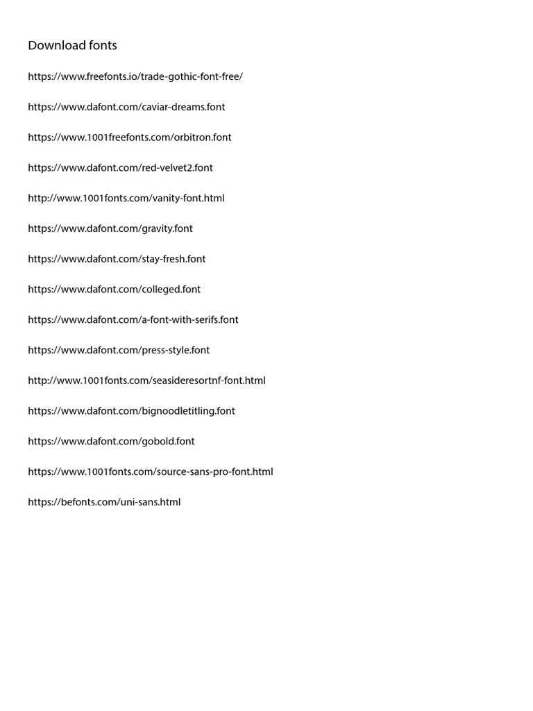 Fonts | PDF