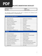 Employee File Checklist | PDF