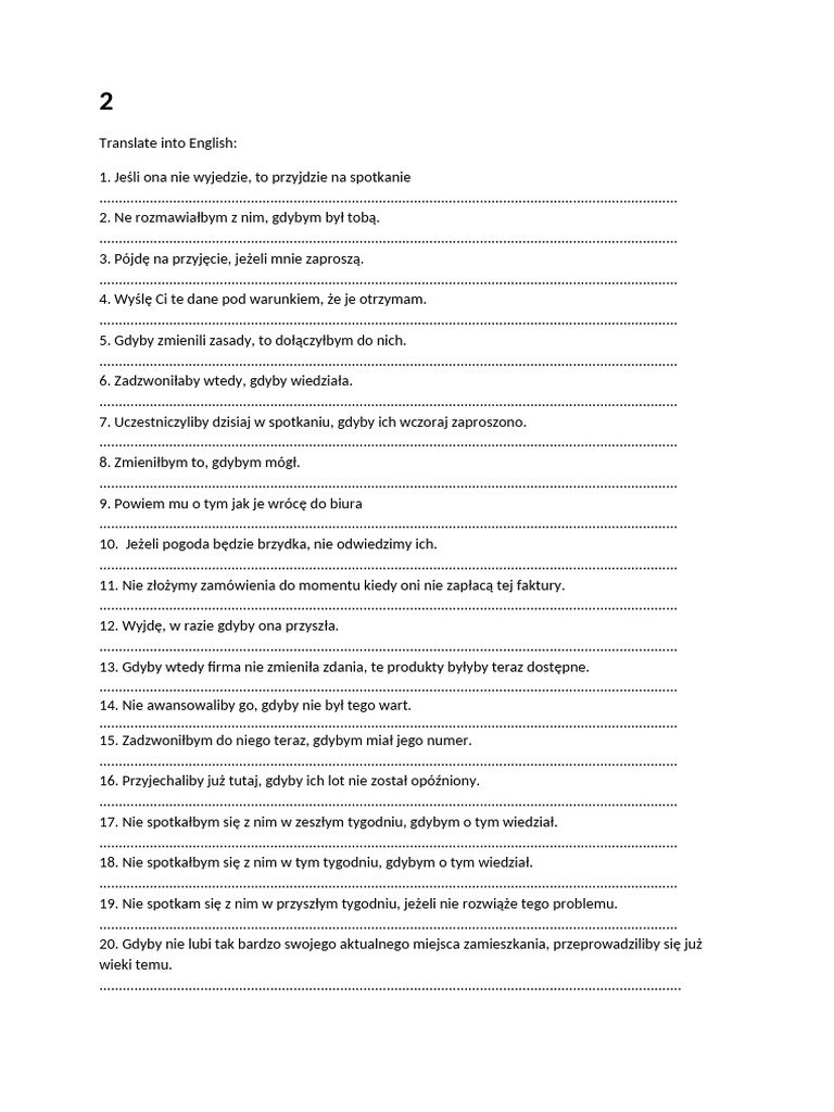 Conditionals 2 | PDF