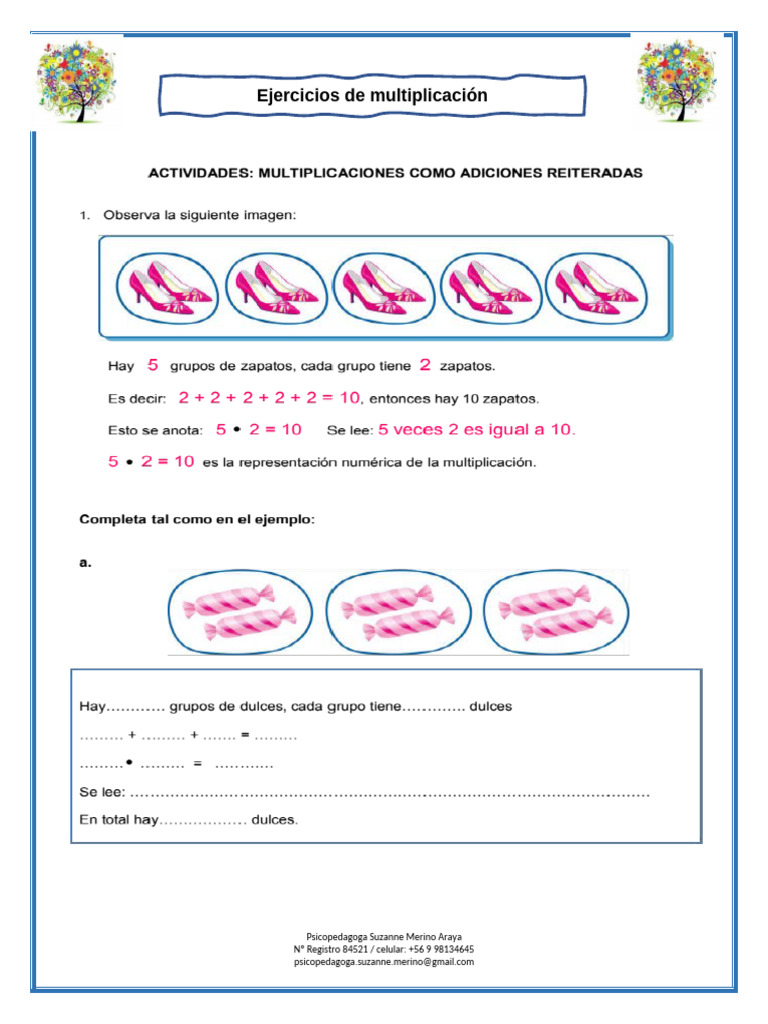 Ejercicios de Multiplicación para Aprender | PDF
