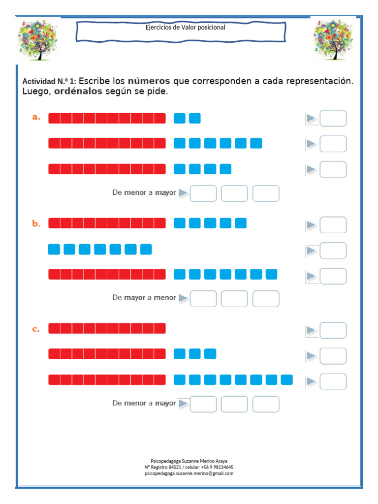 Valor Posicional - Ejercicios | PDF