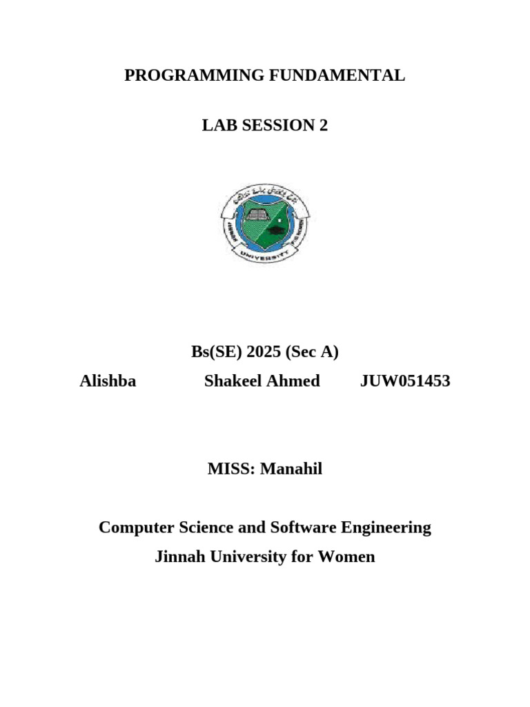 PF lab 02 sec (A) | PDF | Data Type | Integer (Computer Science)