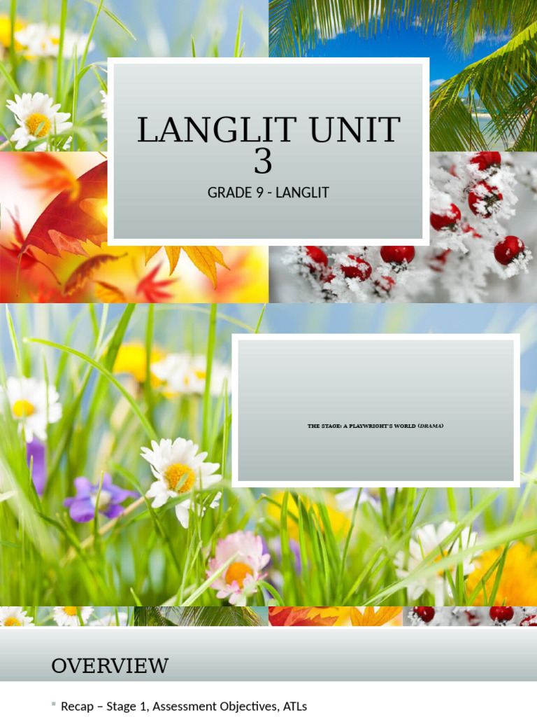 g9 s2 c2 l4 - Elements of Drama | PDF | Syntax | Linguistics