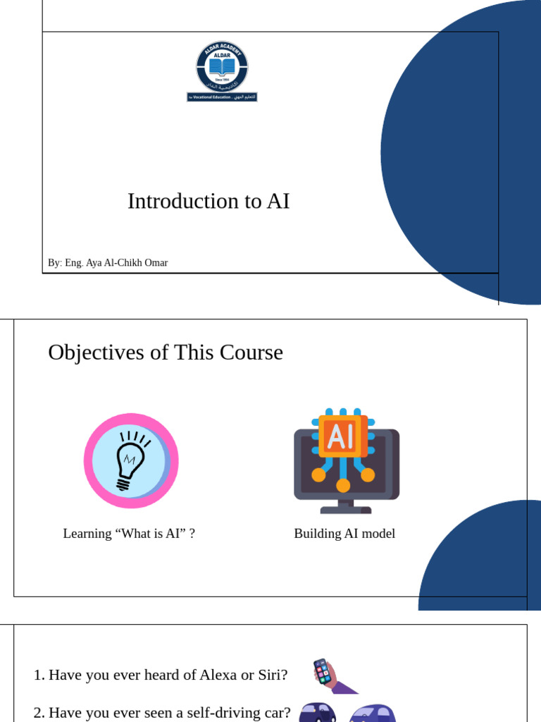 Week1 01 Introduction to AI | PDF | Artificial Intelligence | Intelligence (AI) & Semantics