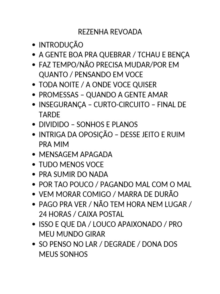 Rezenha Revoada | PDF