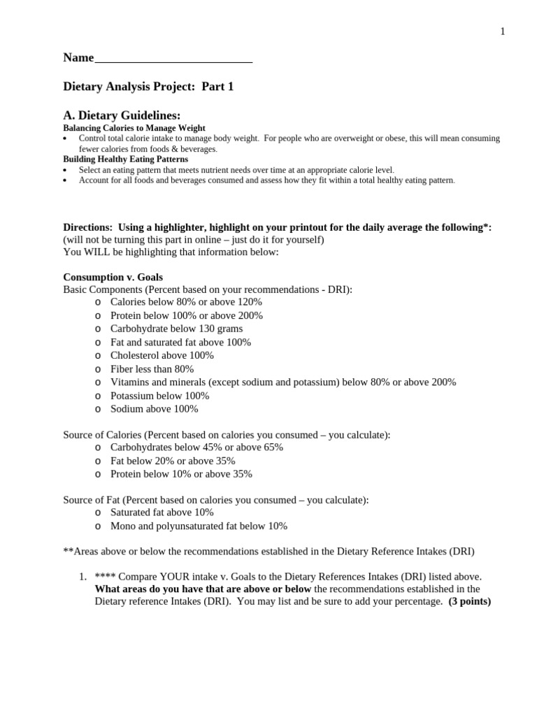 2 Part 1 Worksheets | PDF | Fat | Diet (Nutrition)