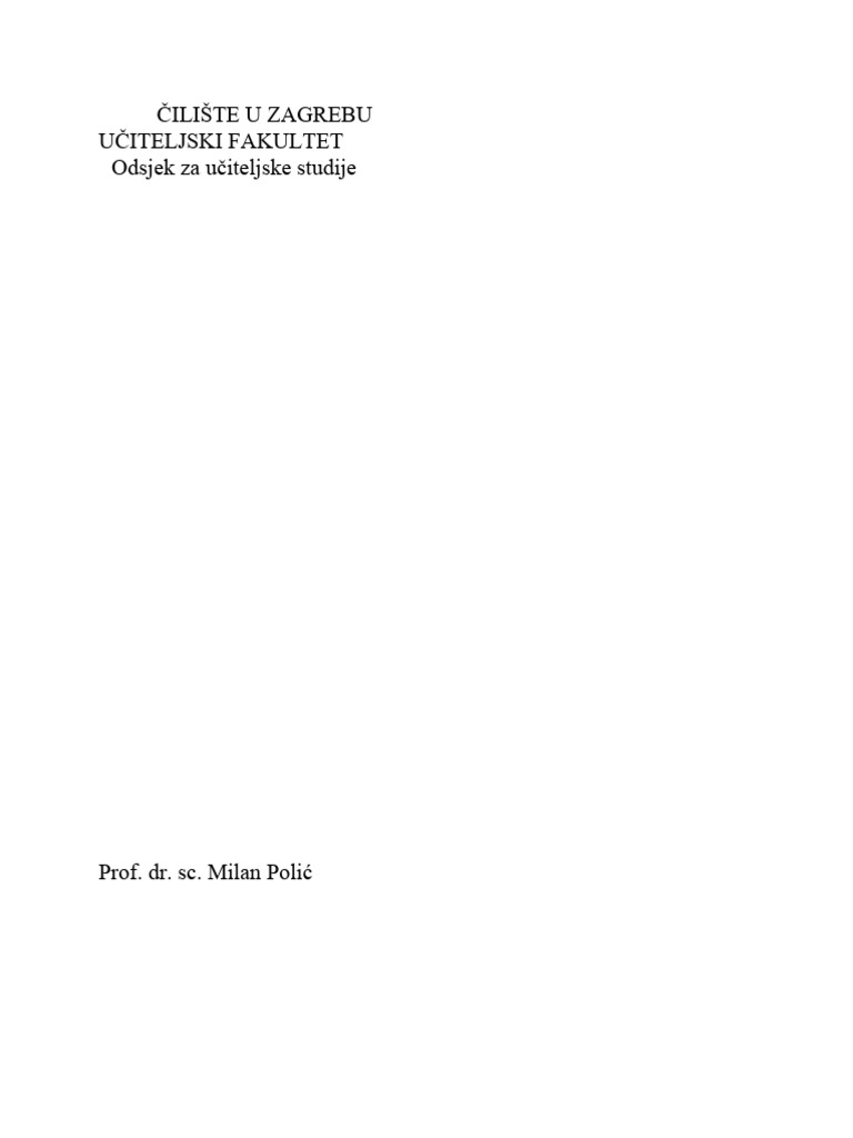 Ene I Školstvo U Hrvatskoj | PDF