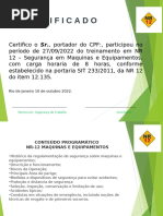 MODELO CERTIFICADO NR-12 | PDF