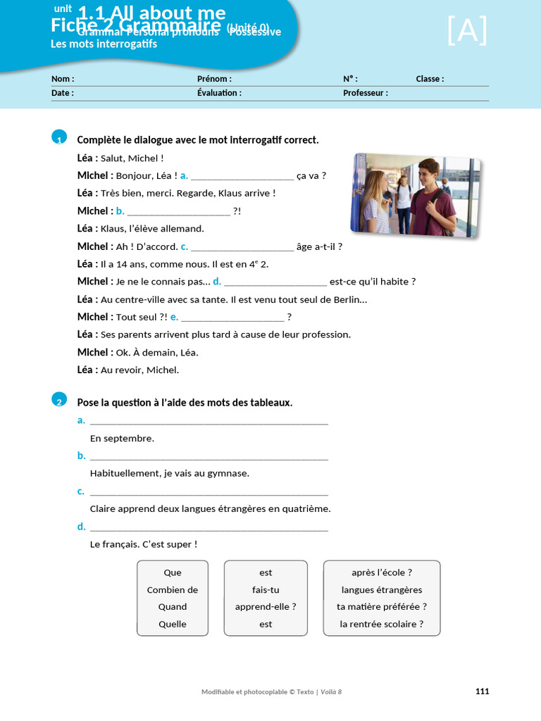 Mots interrogatifs en français | PDF