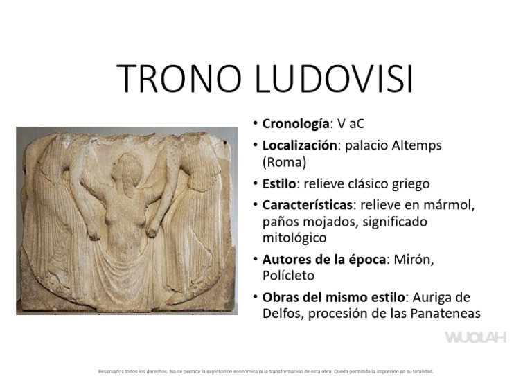 Trono Ludovisi: Relieve Griego Clásico | PDF