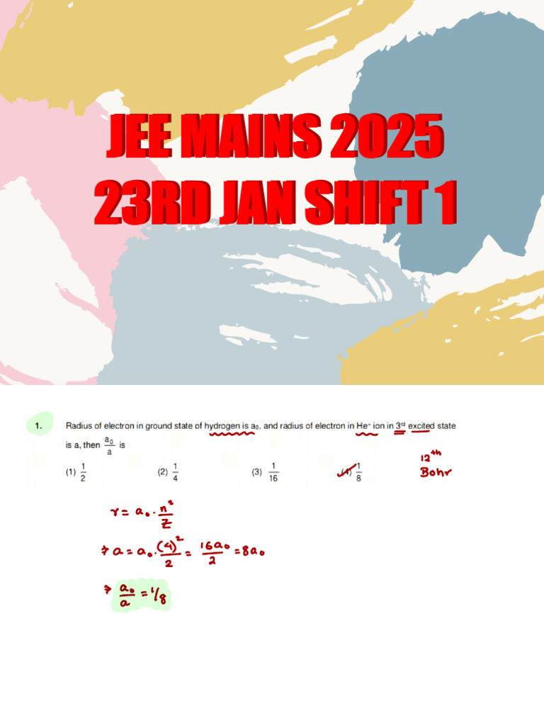 Jee Mains 2025 Exam Prep Pdf Applied And Interdisciplinary Physics
