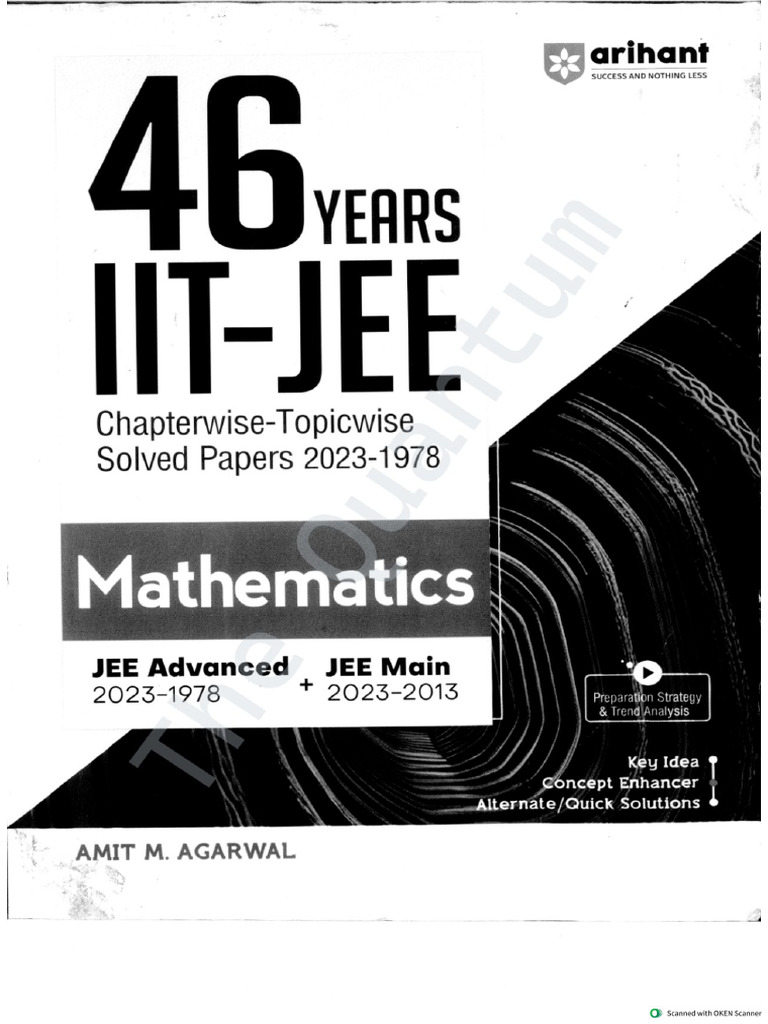 Arihant 46 Year Math Iit-Jee Pyq by Material Wallah | PDF