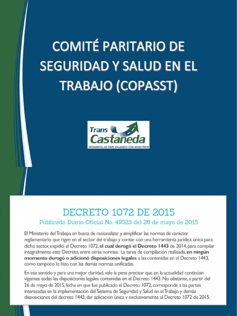 Funciones del COPASST en Seguridad Laboral | PDF